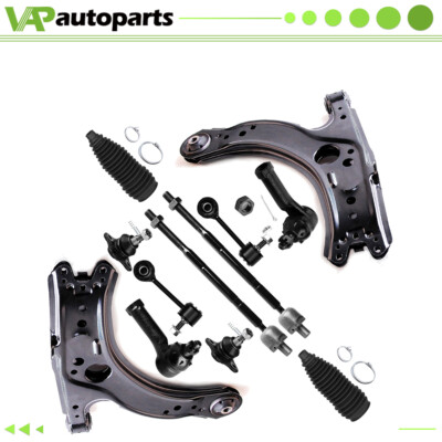 Front Lower Inner Control Arm Tie Rod Ball Joints Sway Bar For ...
