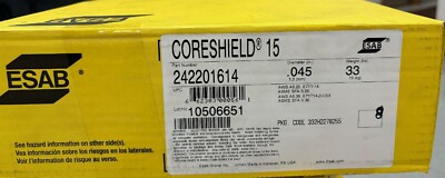 ESAB 242201614 Coreshield 15 .045 Gasless Flux Cored Wire 33# roll E71T-14 USA | eBay