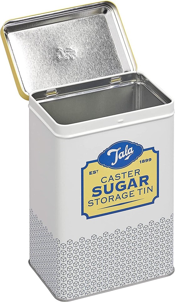 Kitchen Storage Canister Jars Tin Container Metal Caster/Icing Sugar ...