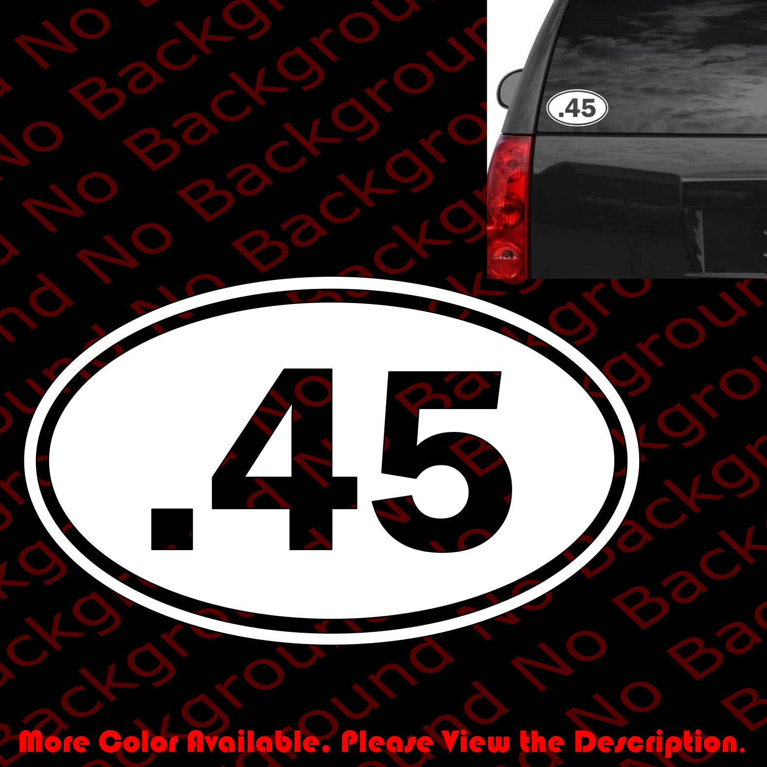 .45 Barrel Caliber Vinyl Decal/Sticker Gun Rights 2A 2nd Amendment 1911 ...
