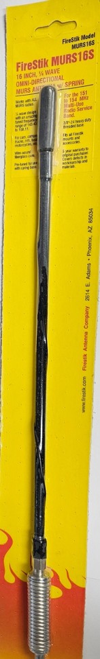 Firestik 16" MURS Mobile Antenna with Spring , 1/4 Wave, Omni ...