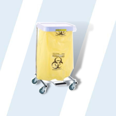 "Infectious Linen" Disposable Poly-Liner Bag, Yellow Bag/Black Print ...