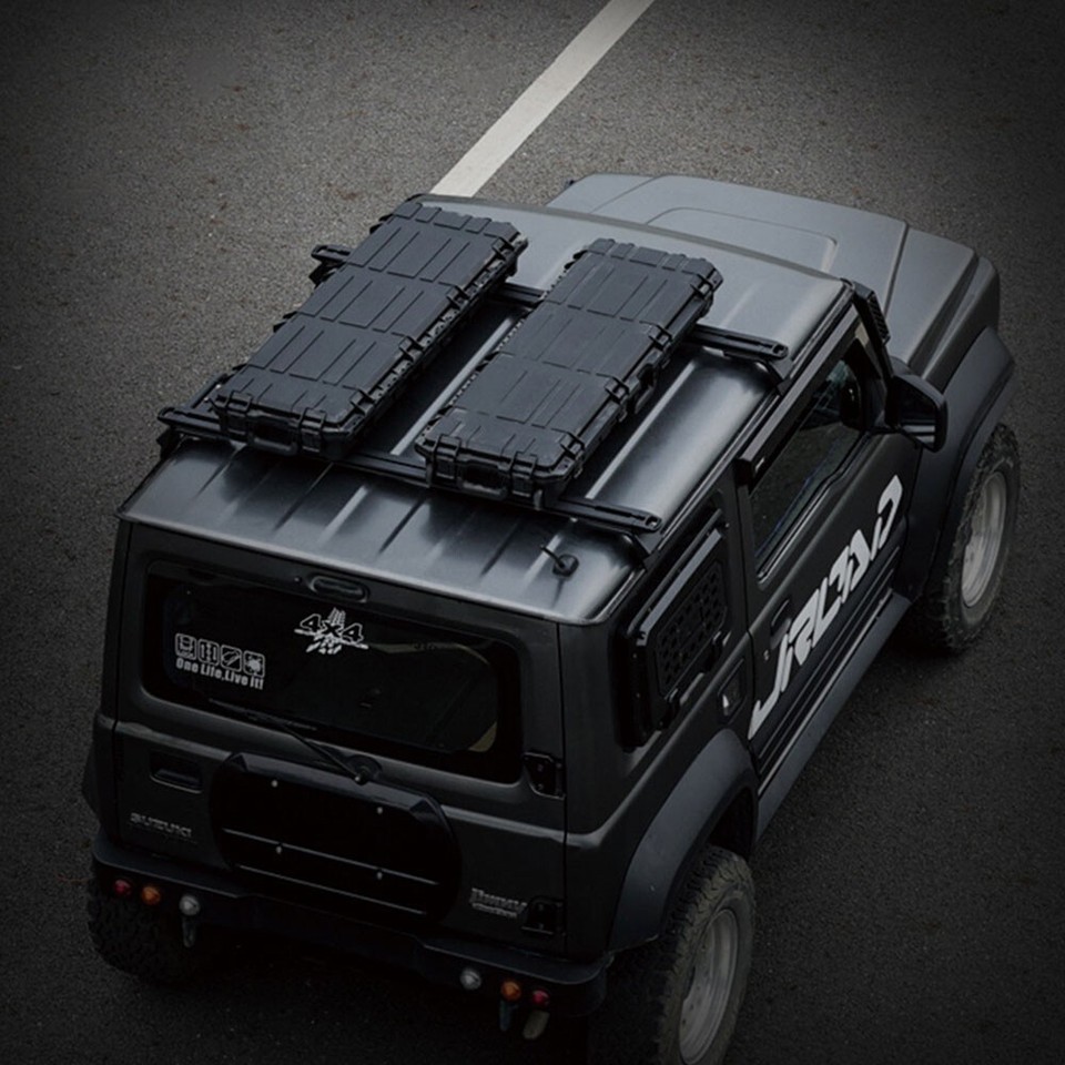 2Pcs All Black Roof Rack Rails CrossBars Fits For Suzuki Jimny 2019 ...