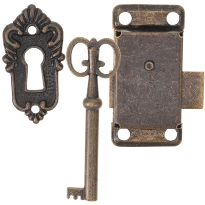 Antique Lock and Key Desk Locks for Drawers with Accessories | eBay