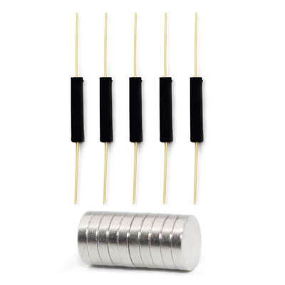 5Pcs Plastic Reed Switch Reed Contact Normally Open (N/O) Magnetic ...