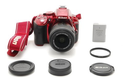 [Near MINTw/Strap] Nikon D5300 Red / AF-S 18-55mm f/3.5-5.6G VR ll ...