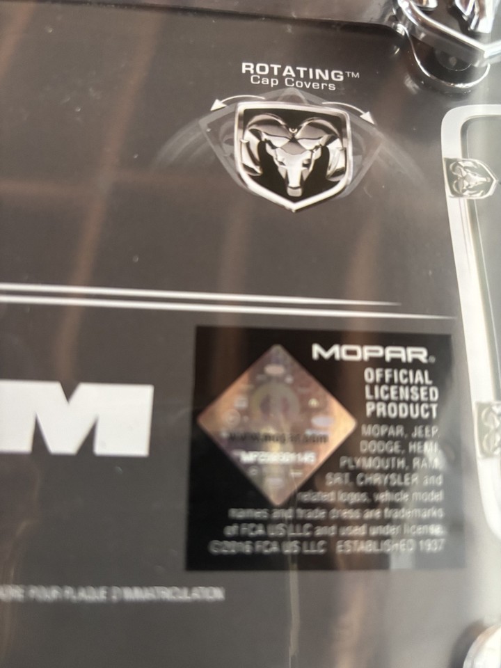 Cruiser 11135 Chrome/Black License Plate Frame For Dodge Ram Pickup ...