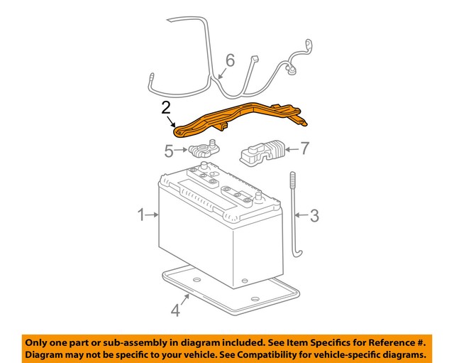 OEM Toyota 4runner Battery Hold Down Clamp 7448126020 Fits 2009-2016 ...