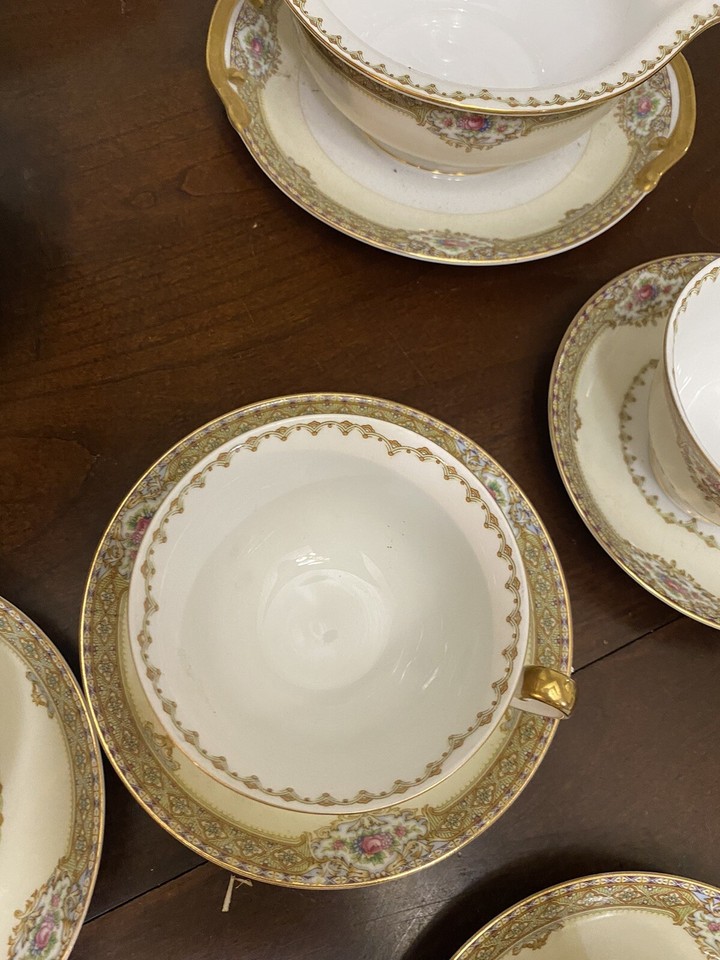 Vintage 84-Piece Set of MEITO CHINA Annette Pattern Hand Painted in ...