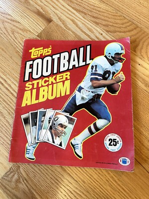 1981 TOPPS FOOTBALL STICKER ALBUM BOOK FIRST EDITION WITH 98 STICKERS ...