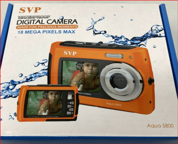 SVP Aqua 5800-A 18.0MP Dual Screen Waterproof Digital Camera Orange ...