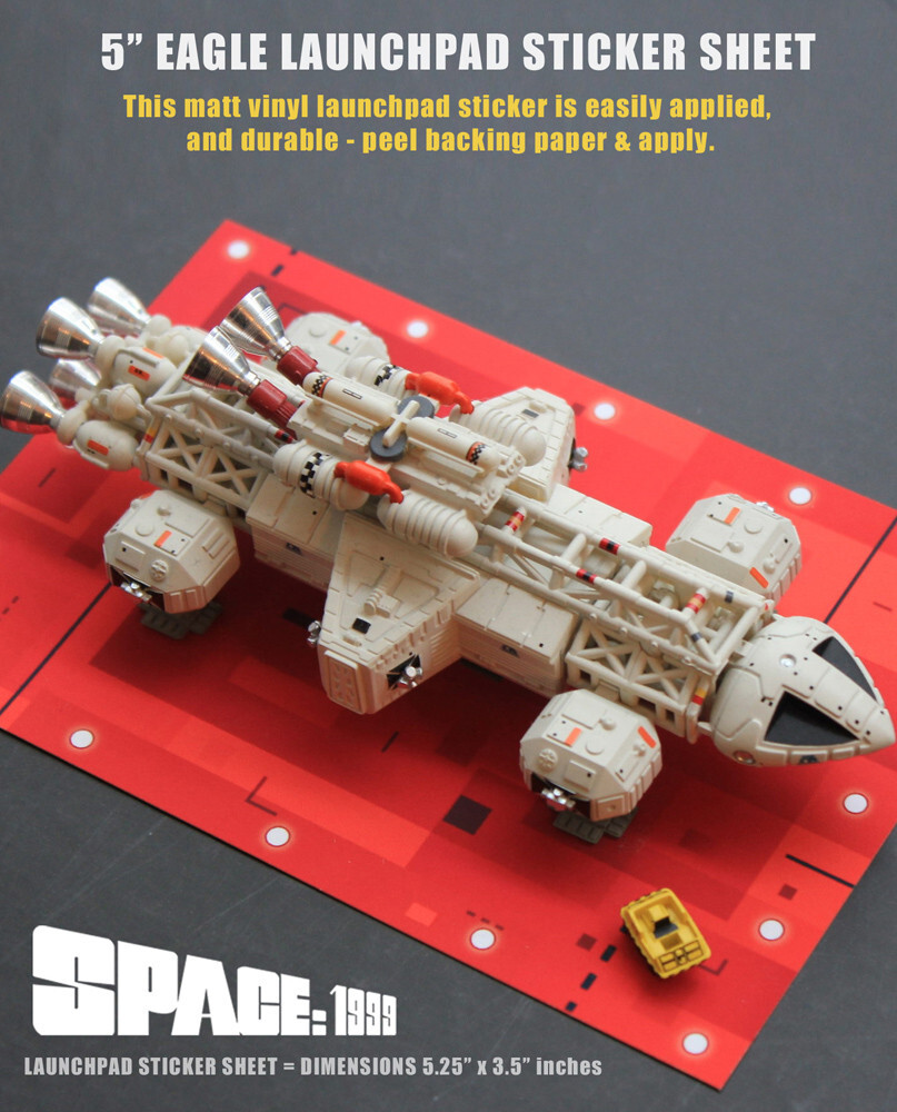 SPACE 1999 EAGLE LAUNCHPAD STICKER SHEET - for Sixteen12 FIVE INCH ...