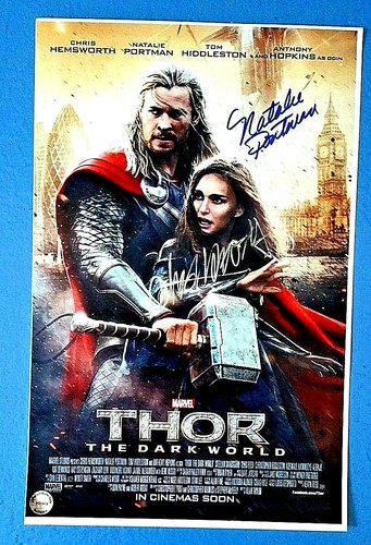 HEMSWORTH PORTMAN SIGNED AUTOGRAPHED THOR 11" X 17" POSTER | eBay