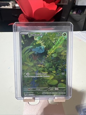Pokémon TCG Bulbasaur 166/165 Scarlet & Violet Holo Illustration Rare ...