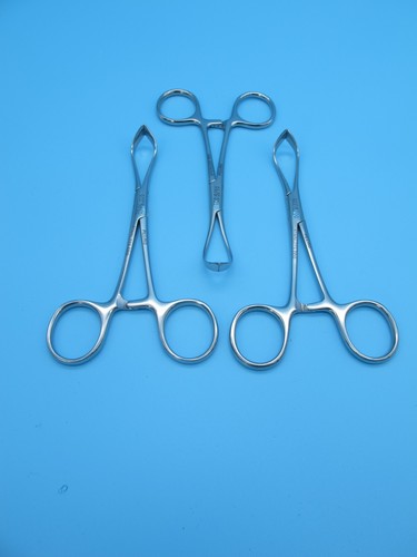 LOT of 3 Pilling 12-1655 Towel Forcep Edna 5 1/2 Surgical Veterinary ...