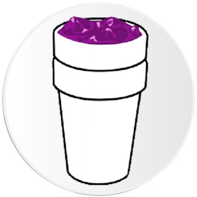 Lean Cup - 100 Pack Circle Stickers 3 Inch - Purple Drank Sizzurp Lean ...