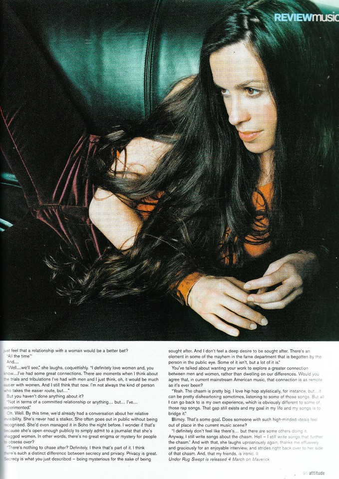 ATTITUDE #95 GARY LUCY Alanis Morissette JONATHAN KERRIGAN Shakira ...