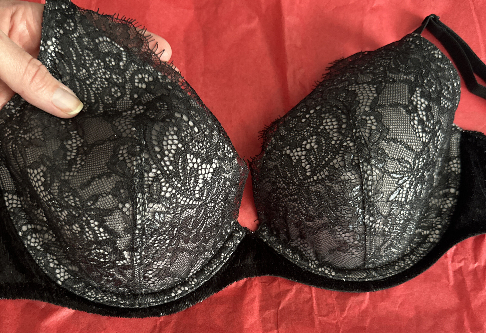 Victorias Secret Very Sexy 36c Sexy Black Lace Demi … Gem