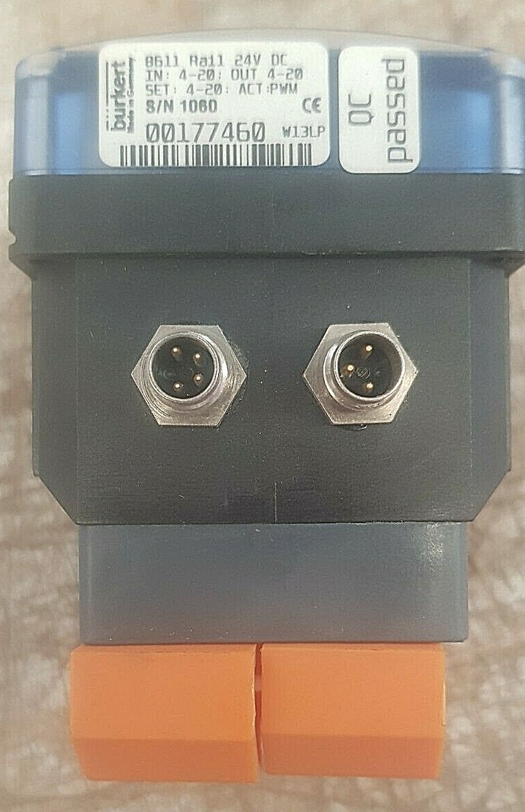 PROPORTIONAL VALVE CONTROLLER, BURKERT, TYPE 8611, DIN RAIL MTD, 24VDC ...