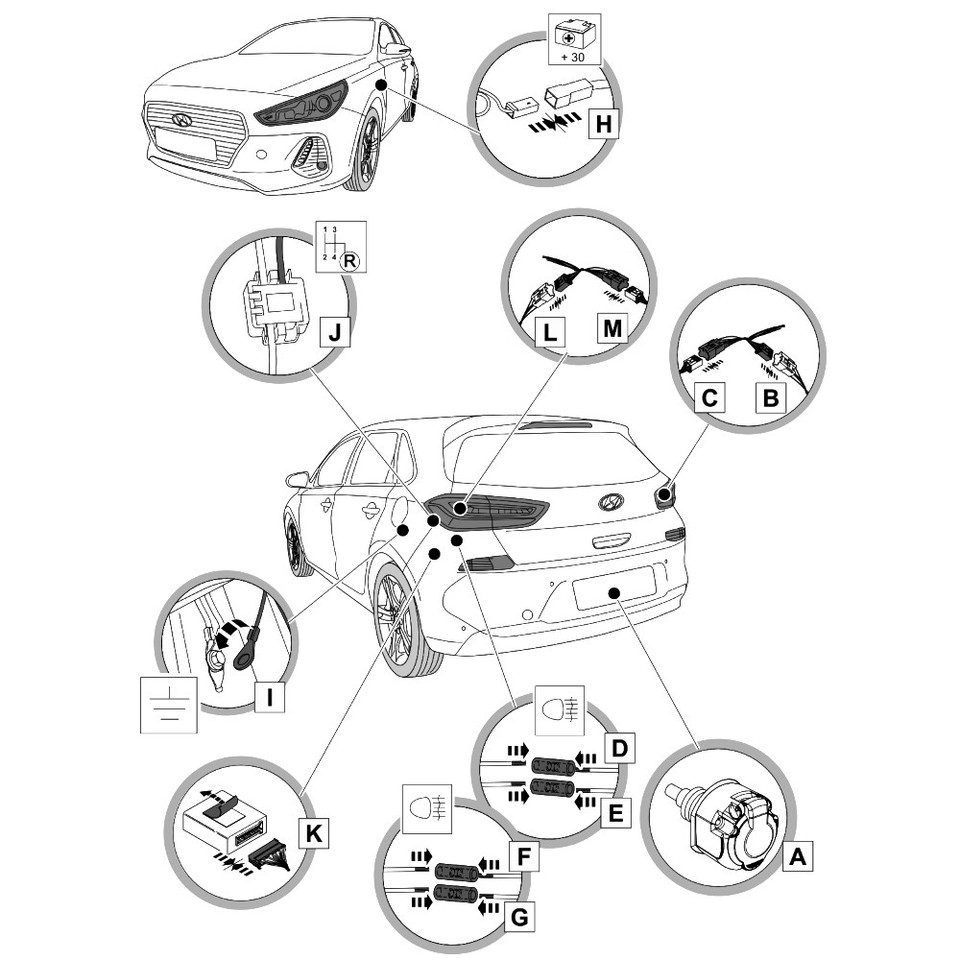 GDW AHK für Hyundai i30 Fließheck ab 17 starr + 7-pol ERICH ES SPEZ ...