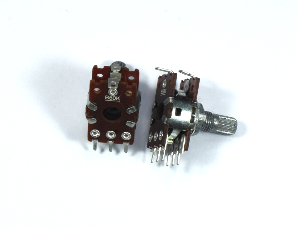 3 pcs Alpha 50KB B50K Dual Stereo with Center Tap Potentiometer Pot ...