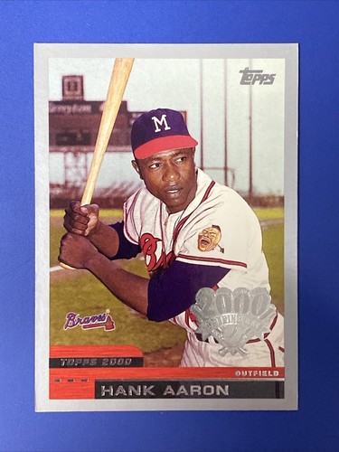 2000 Topps Opening Day Hank Aaron Milwaukee Brewers #22 1973 Topps ...