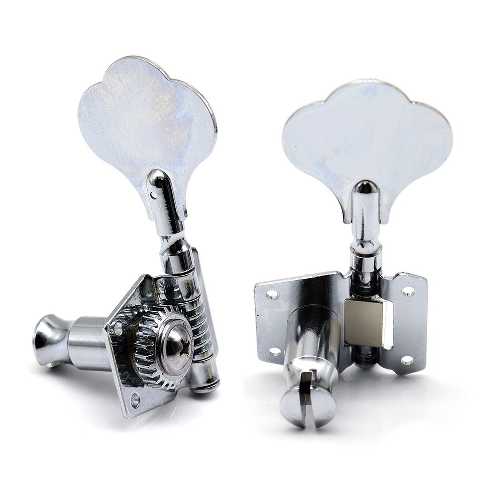 5-String Bass Tuners 4R1L Silver Open Gear Tuners Tuning Pegs Keys ...