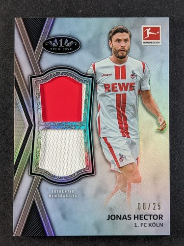 2020-21 Topps Tier One JONAS HECTOR 08/25 Dual Patch 1. FC KOLN #TDR-JH ...