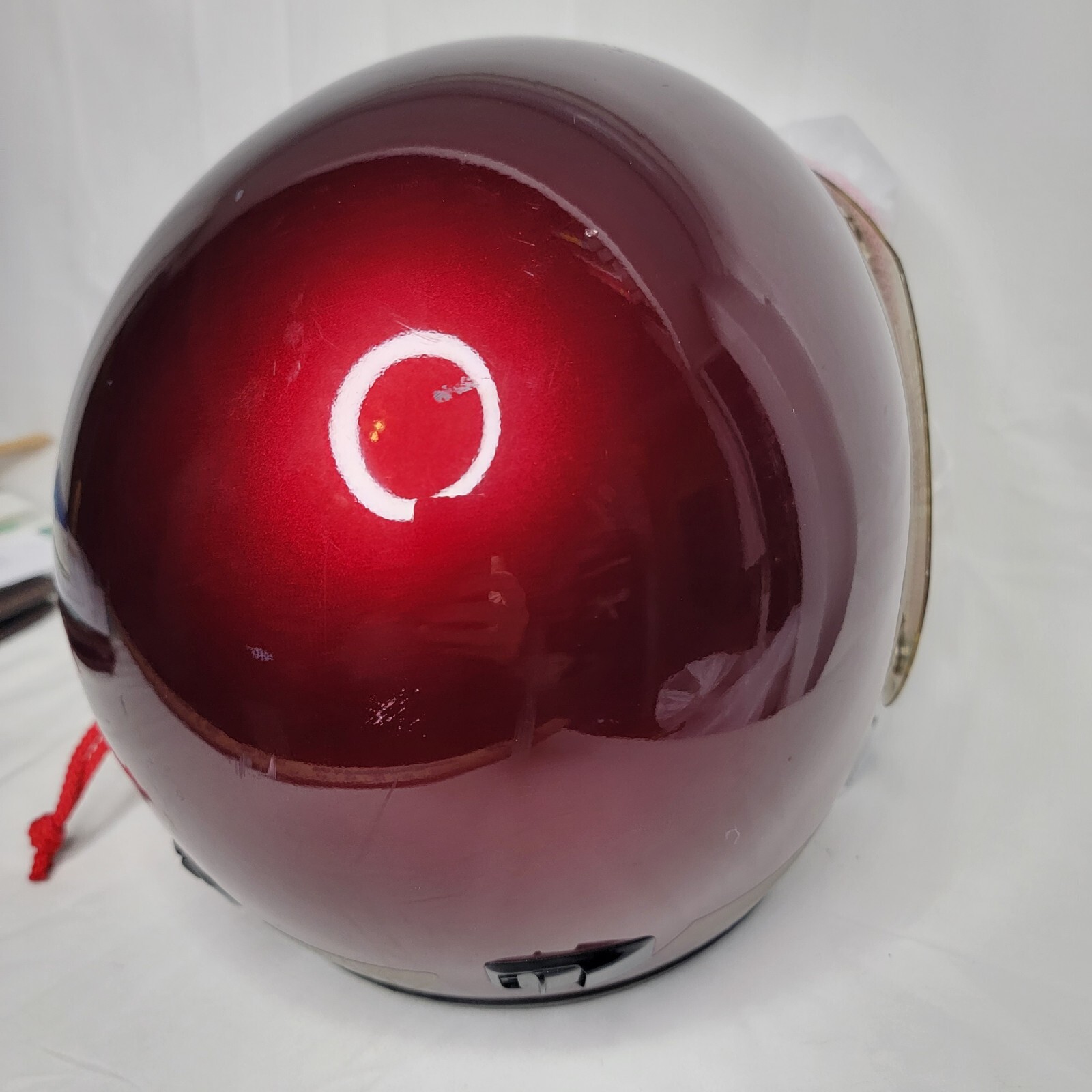 Shoei Motorcycle Helmet Vintage Classic Bobber Style Large Wine Red New ...