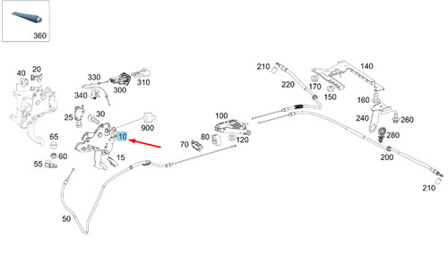 MERCEDES-BENZ VITO Tourer W447 2016 Parking brake mechanism A4474200084 ...