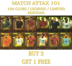 2019 Topps Match Attax 101 LEGENDS / 100 CLUB / LIMITED EDITION Cards ...