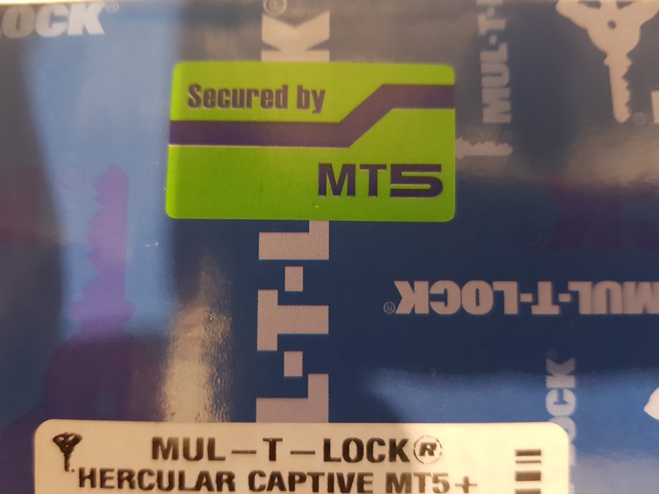 Mul-t-lock Hercular MT5+ Double Cylinder Captive Deadbolt -Bright Brass ...