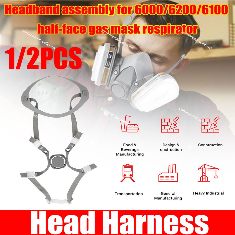 1/2X For 3M Head Harness Assembly 6281 Strap Respiratory Replacement ...
