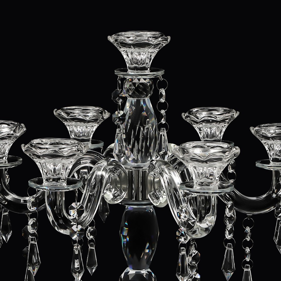Crystal Candelabra Candlestick 7-arm Candle Holder Wedding Birthday ...