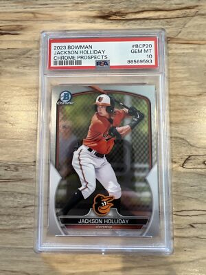 JACKSON HOLLIDAY 2023 Bowman Chrome Baseball Prospect Rookie card # ...
