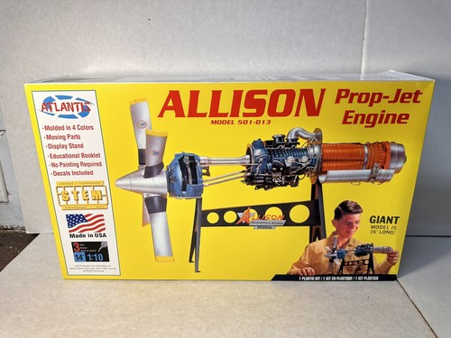 Atlantis Allison Model 501-D13 Prop-Jet Engine 1/10 Model Kit H1551 NEW ...