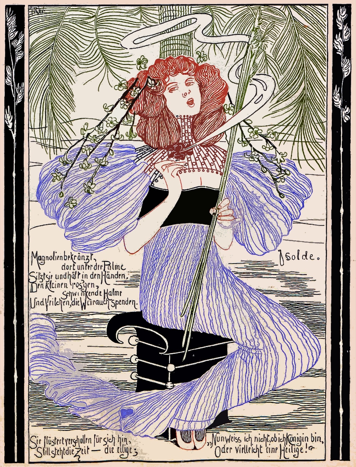 Decoration Poster.Wall room design.Jugend.Youth cover.Nouveau decor ...