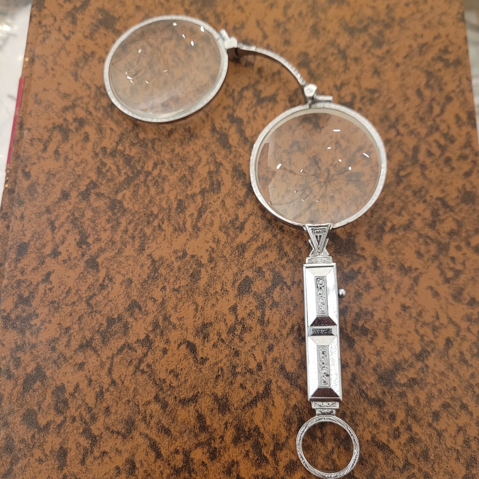 vintage Art Deco 935 silver folding lorgnette spectacles - Lorgnette | eBay