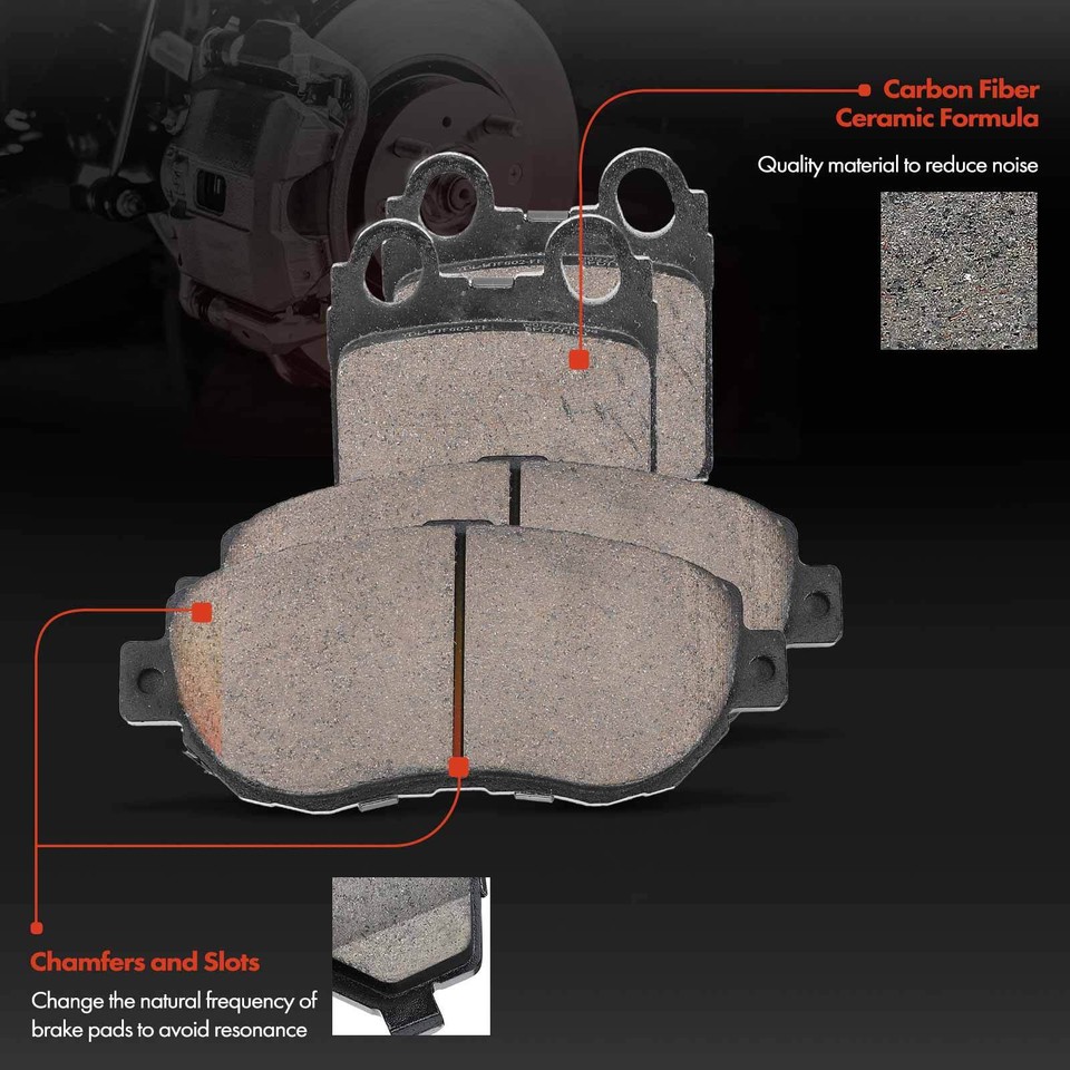 Front & Rear Drilled Brake Rotors & Ceramic Brake Pads for Lexus GS300 ...