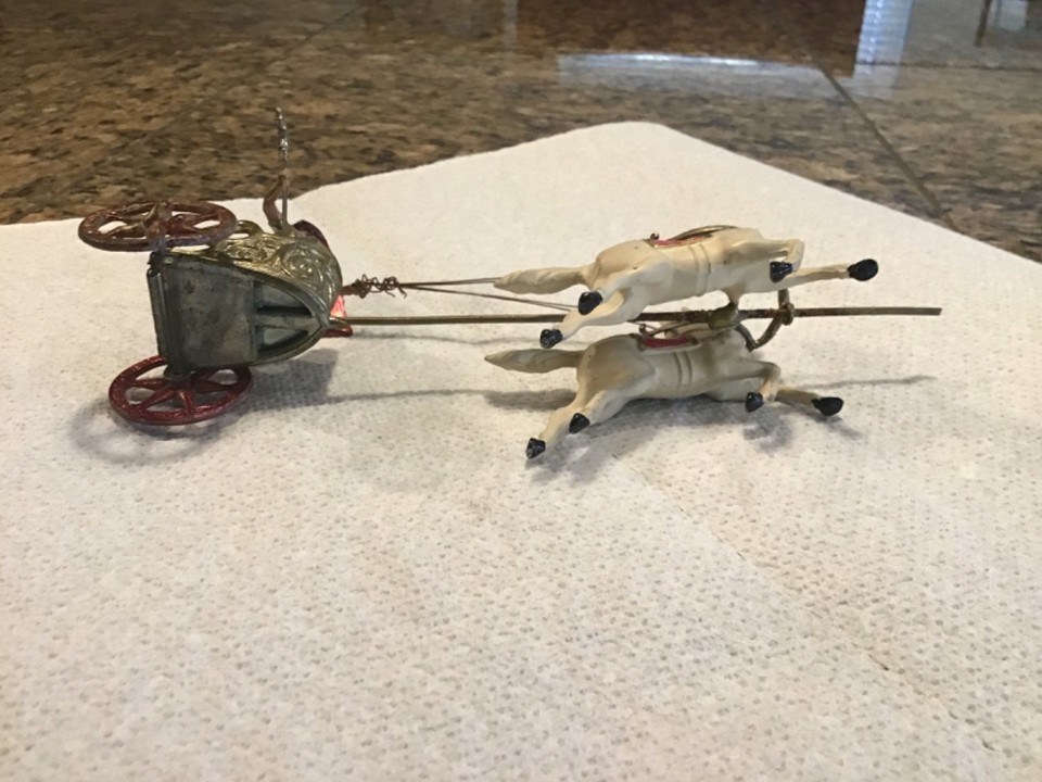Vintage Heyde Type Two Horse Chariot With Roman Chariotere | eBay