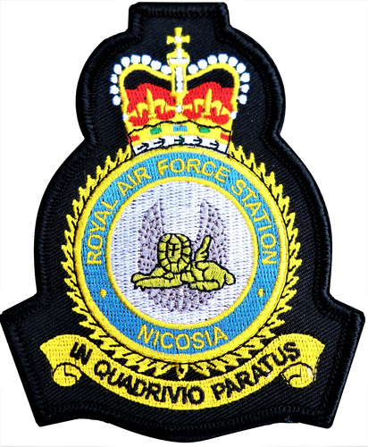RAF Nicosia Cyprus Royal Air Force MOD Crest Embroidered Patch | eBay