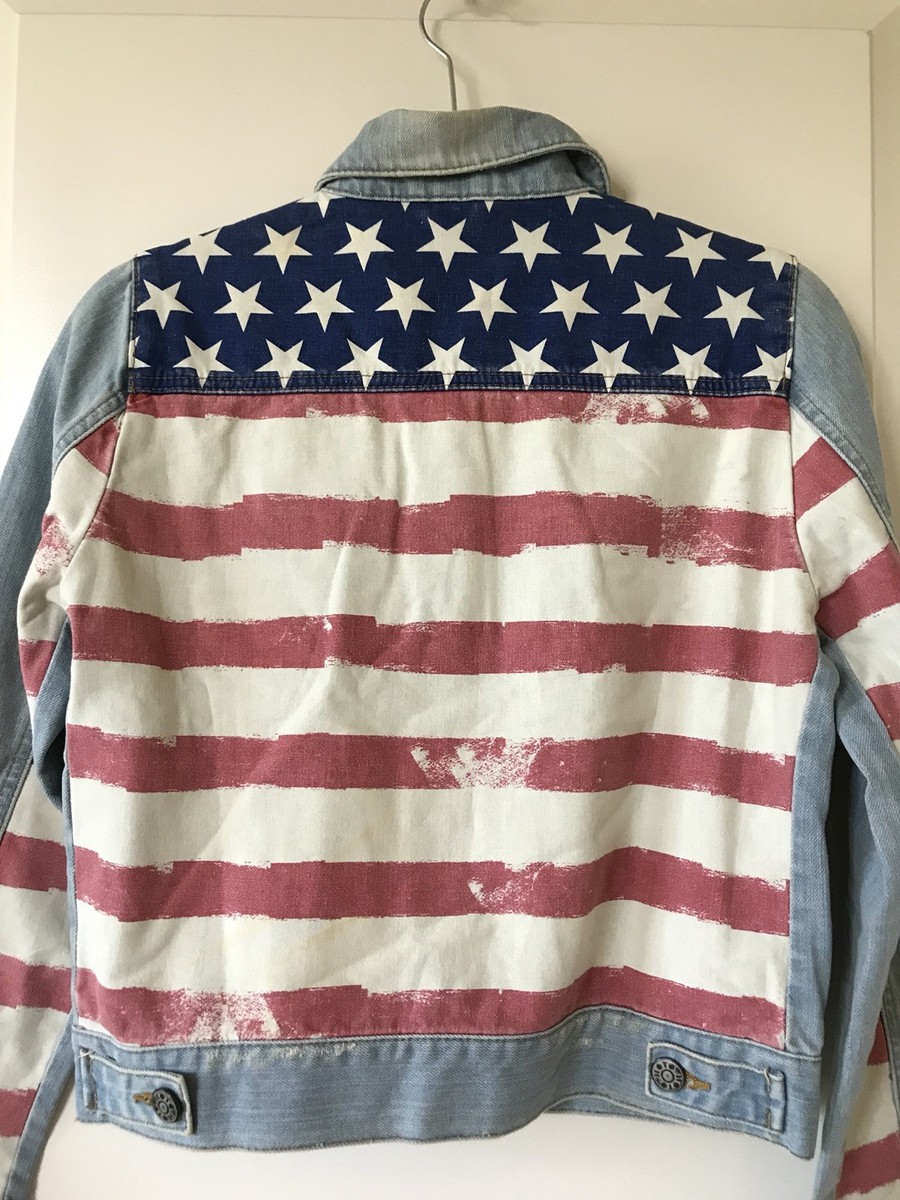 American Flag Denim Jacket Topshop Polo Ralph Lauren LOGO FLAG BOMBER