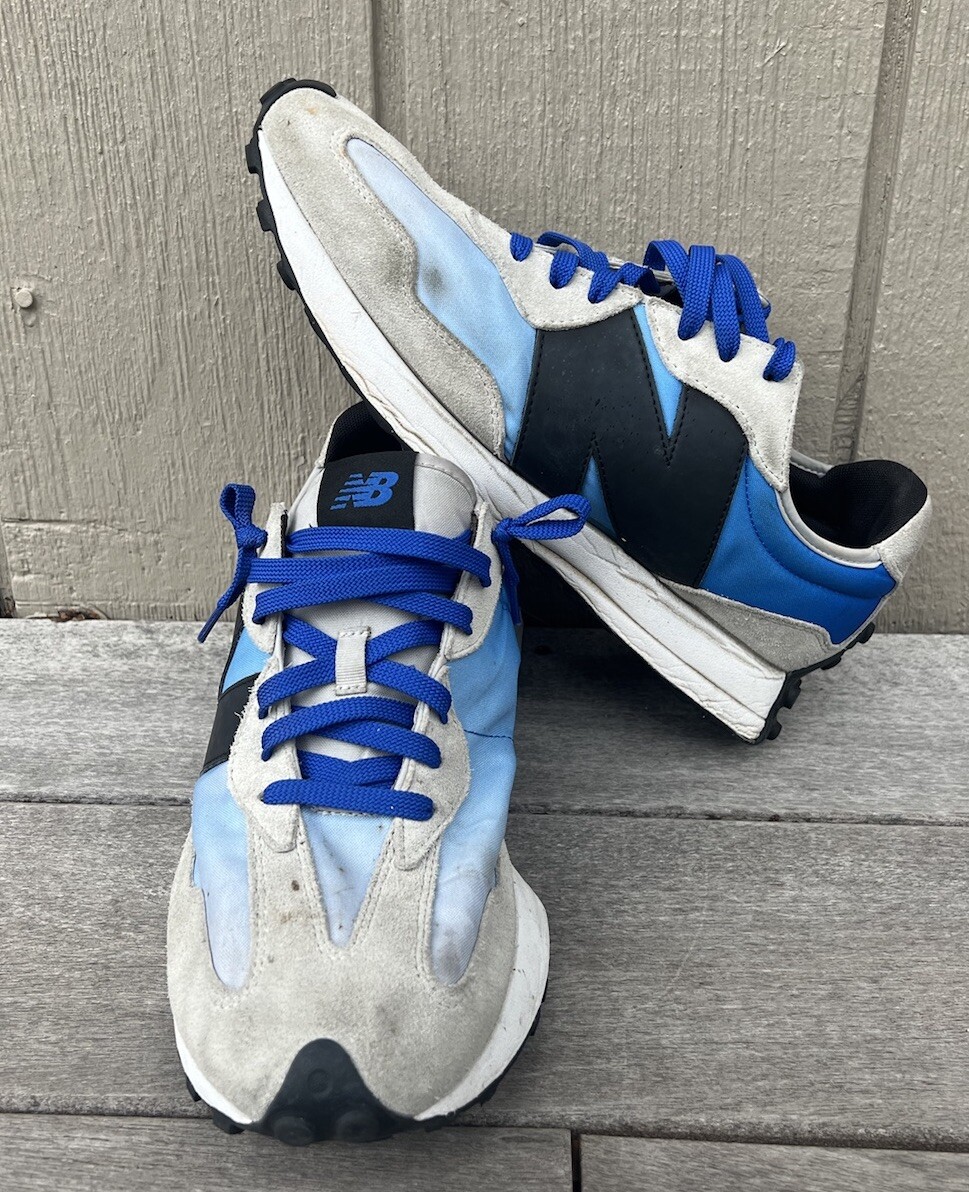 New Balance 327 Light Aluminum MS327SD Blue Athletic … - Gem