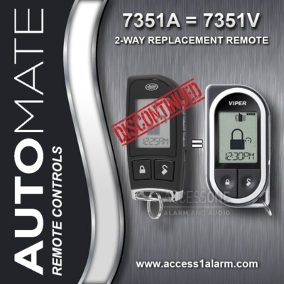 AutoMate 7351A 2-Way LCD Remote Viper 7351V EZSDEI7351 For 3303A 4304A ...