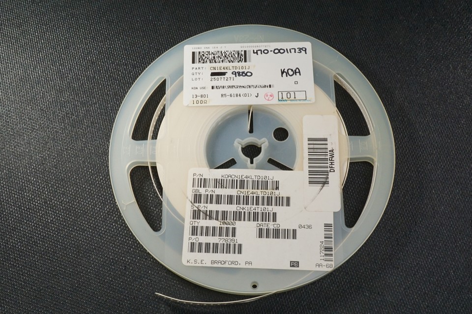 Lot of 50 CN1E4KLTD101J KOA Resistor Array 100 Ohm 4 Elmt 1/4W 5% 0804 ...