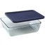 Pyrex 7212 11-Cup Rectangle Glass Storage Dish w/ 7212-PC Dark Blue Lid ...