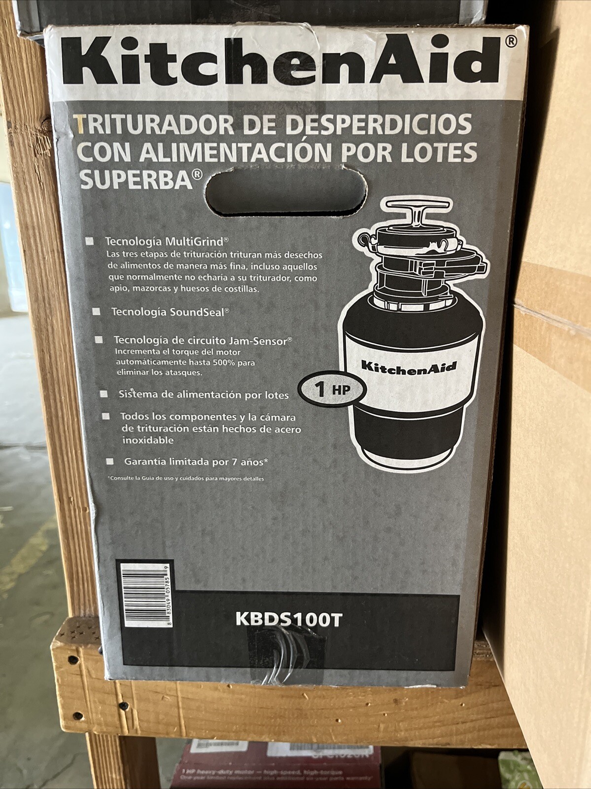 KitchenAid KBDS100T 1 Horsepower Batch Feed Disposal NEW OEM ...