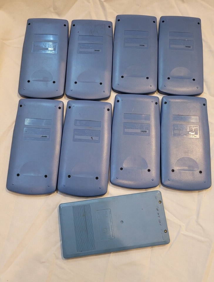 Lot of 9 Texas Instruments Math Explorer Calculator Solar Powered/no ...