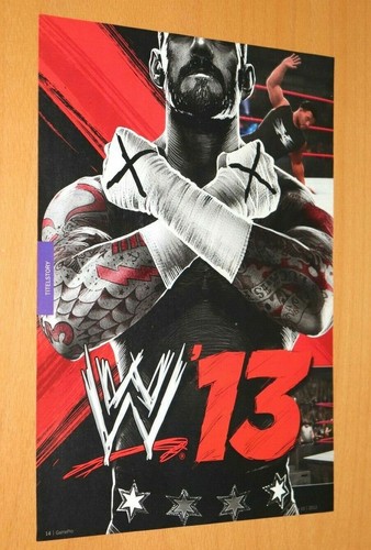 WWE '13 Xbox 360 PS3 Wii Old Rare Promo Poster / Ad Art Print ...