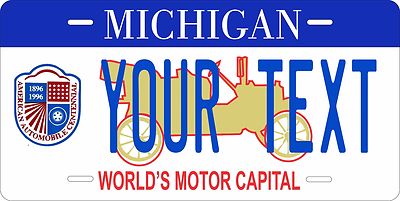 Michigan Motor License Plate Personalized Custom Auto Bike Motorcycle ...